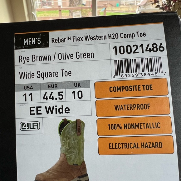 Ariat | Shoes | Mens Rebar Flex Western H2o Comp Toe Boots Rye Brown ...
